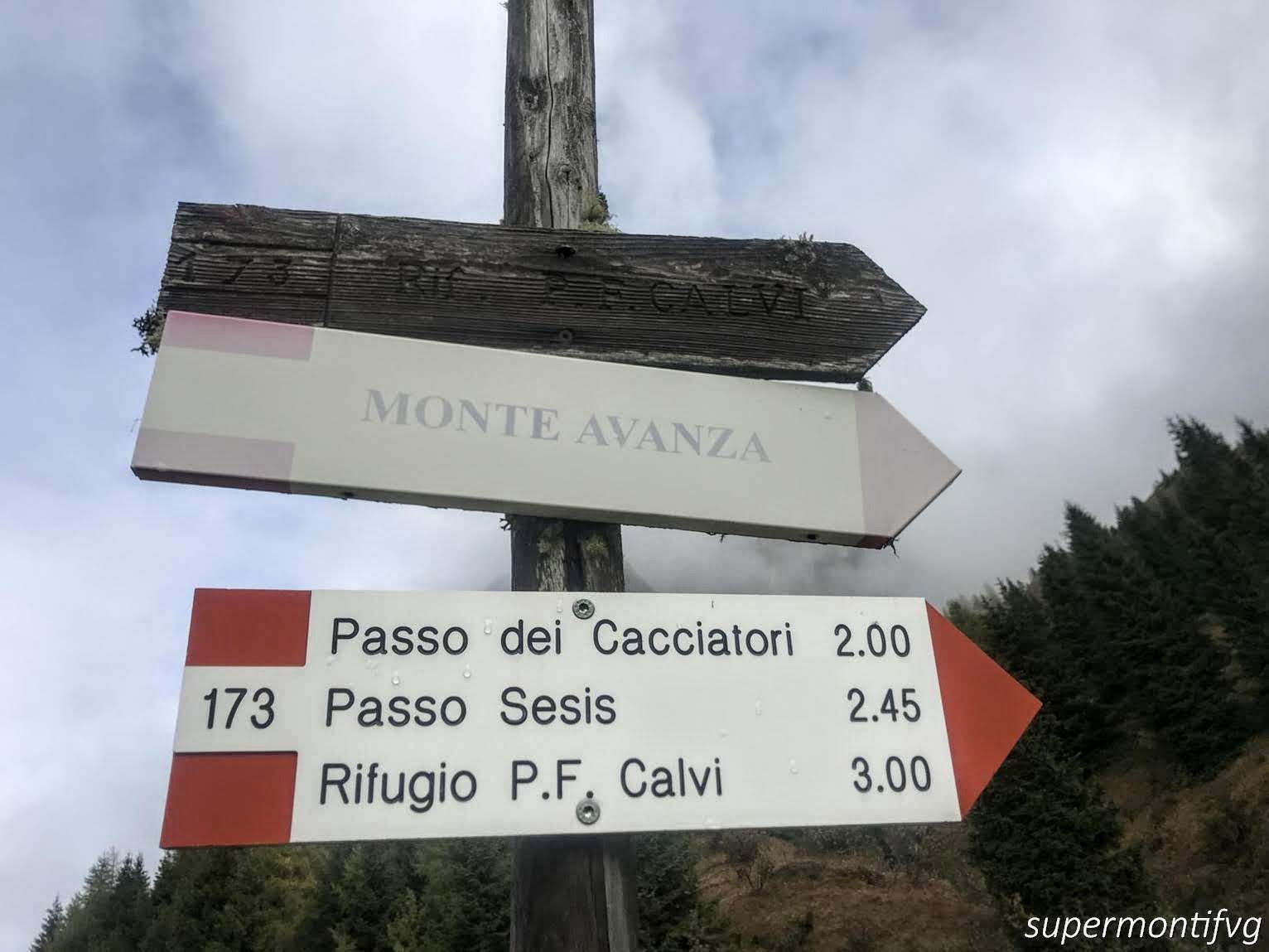 MONTE AVANZA da LOCALITA’ SESIS – SUPERMONTIFVG